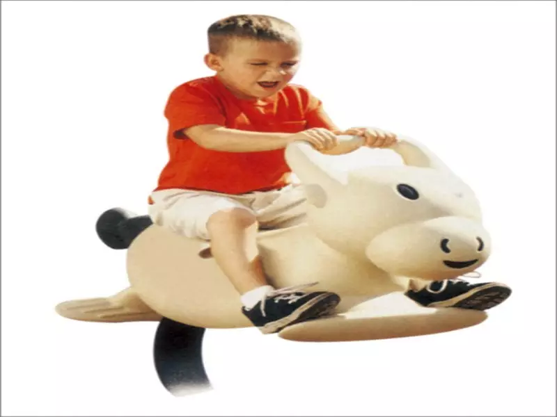 Grey PE donkey spring fun bouncer for outdoor playground